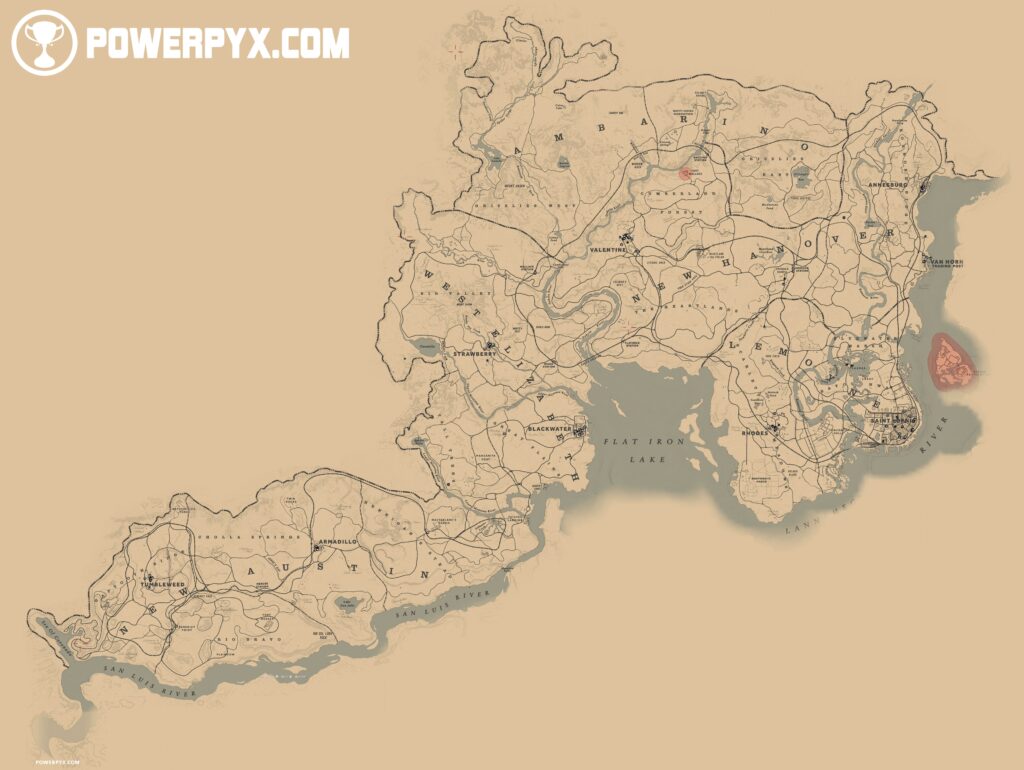 Red Dead Redemption 2 Printable Map - Find the Perfect Free Printable ...